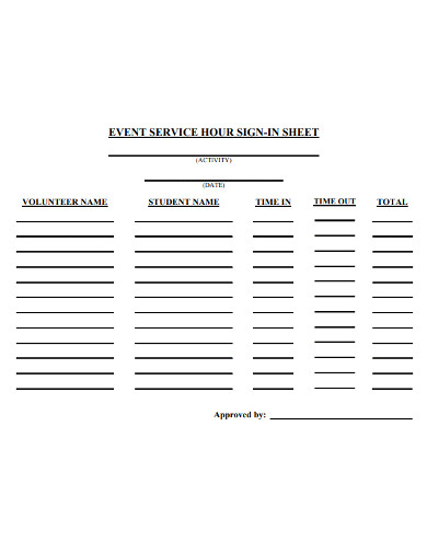 Event Sign in Sheet - 13+ Examples, Format, Pdf | Examples