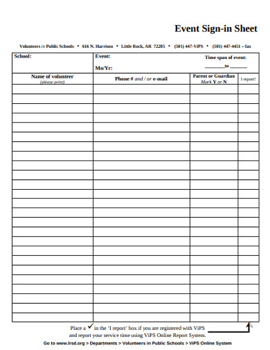 Event Sign in Sheet - 13+ Examples, Format, Pdf | Examples