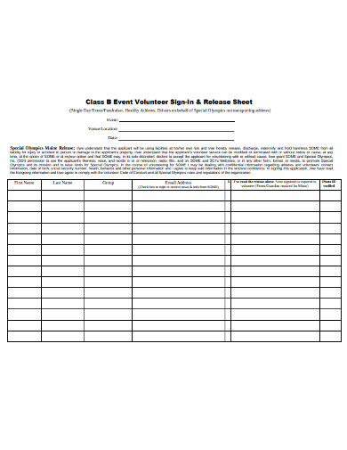 Event Sign in Sheet - 13+ Examples, Format, Pdf | Examples