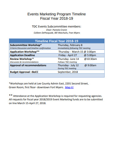 Event Marketing Timeline - 6+ Examples, Format, Pdf