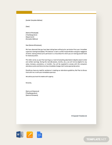 Warning Letter For Insubordination Infoupdate