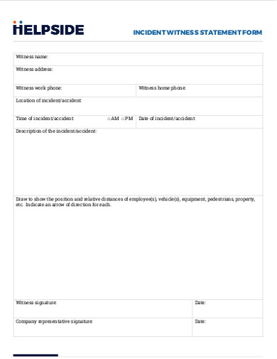 Incident Statement Form - 7+ Examples, PDF