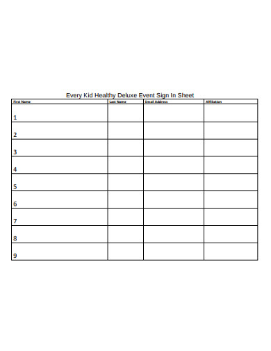 Event Sign in Sheet - 13+ Examples, Format, Pdf | Examples