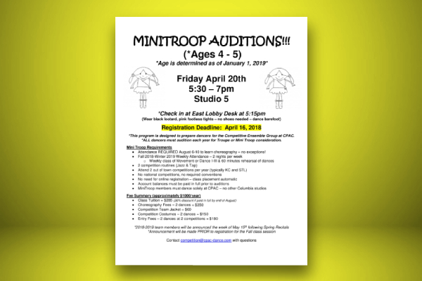 Dance Audition Flyer - 17+ Examples, Format, Pdf | Examples