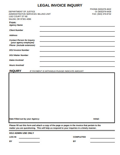 Legal Invoice - 10+ Examples, Format, Pdf | Examples