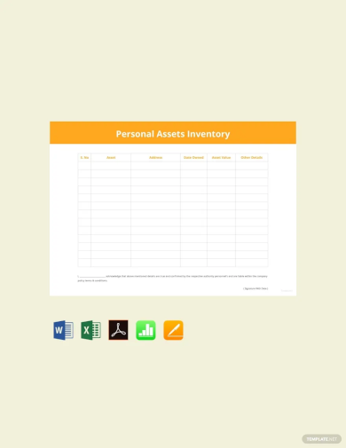 Best Personal Inventory Examples - 13+ Templates [Download Now] | Examples
