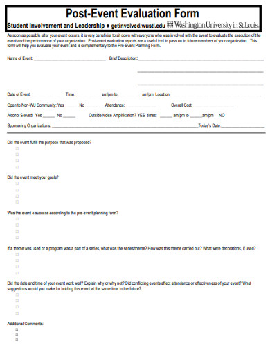 Event Evaluation Form 15 Examples Format Pdf Examples