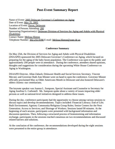 Event Report - 10+ Examples, Format, Pdf | Examples