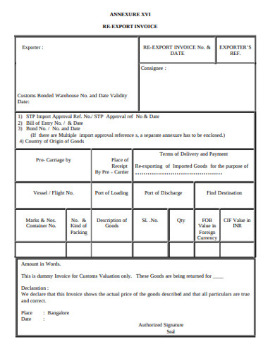 Export Invoice - 8+ Examples, Format, Pdf