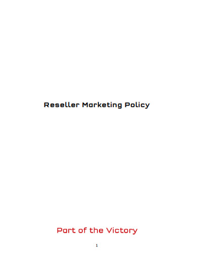 Marketing Policy Examples - 12+ Templates | Examples