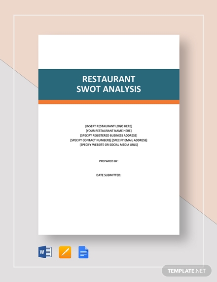 Restaurant SWOT Analysis Examples - 12+ PDF, Word, Pages | Examples