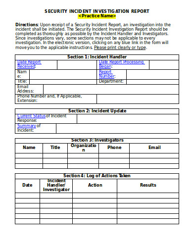 Security Incident Report - 16+ Examples, Format, How to write, Pdf