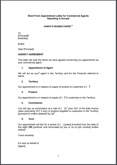 Real Estate Agent Appointment Letter - 9+ Examples, Format, Sample ...