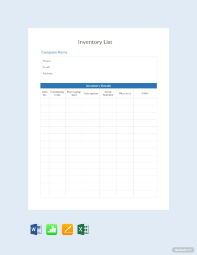 Best Personal Inventory Examples - 13+ Templates [Download Now] | Examples