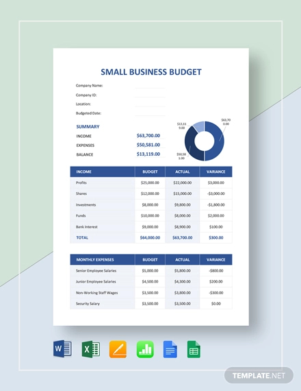 Business Budget - 20+ Examples, Format, Pdf | Examples