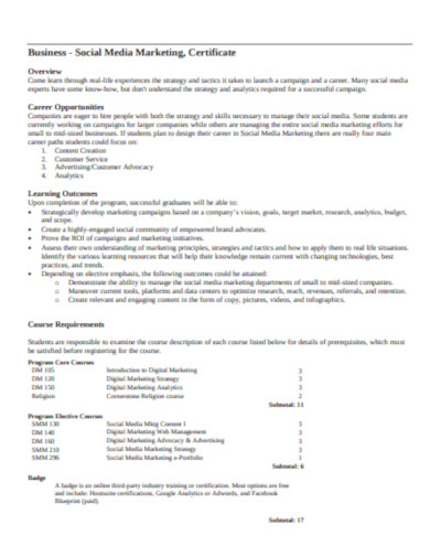 Marketing Certificate - 16+ Examples, Format, Pdf | Examples