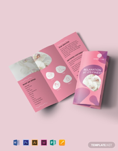 Spa Trifold Brochure - 14+ Examples, Format, Pdf | Examples