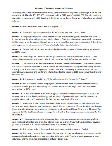 Repayment Schedule - 10+ Examples, Format, Pdf | Examples