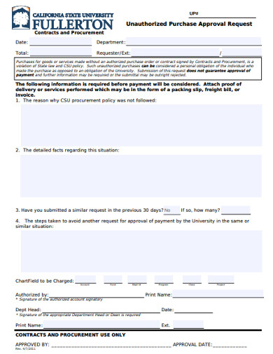 Purchase Approval Form - 12+ Examples, Format, Sample | Examples