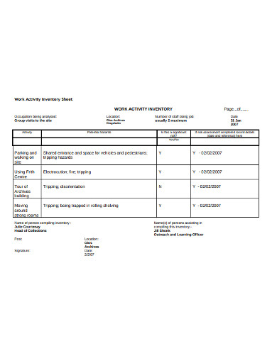Inventory Sheet - 17+ Examples, Format, Pdf | Examples