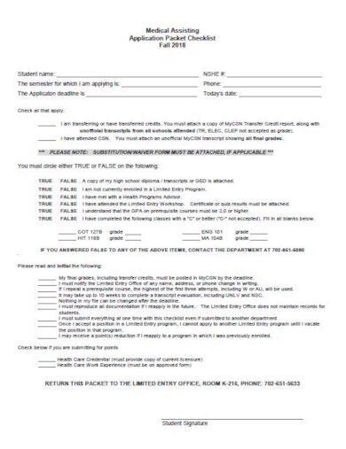 Medical Assistant Checklist - 6+ Examples, Format, Pdf | Examples