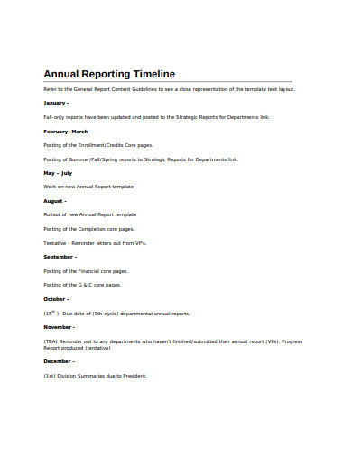 Annual Timeline - 18+ Examples, Format, Pdf | Examples