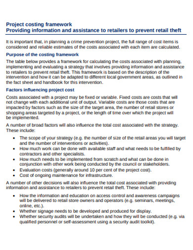 Project Costing - 12+ Examples, Format, Pdf | Examples