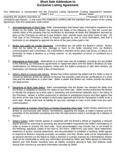 Sales Addendum - 18+ Examples, Format, Pdf | Examples