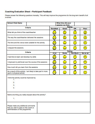 Evaluation Sheet - 22+ Examples, Format, Pdf | Examples