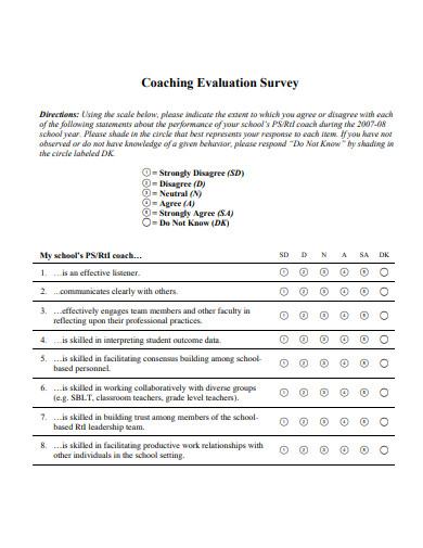 Evaluation Survey - 18+ Examples, Format, Pdf | Examples