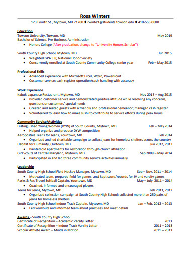 College Resume - 15+ Examples, Design, Word, Pages, Photoshop ...