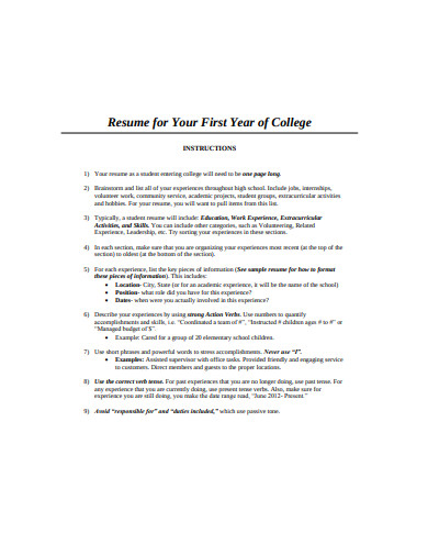 College Resume - 15+ Examples, Design, Word, Pages, Photoshop ...