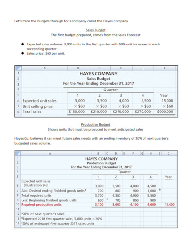 Company Budget - 6+ Examples, Format, Pdf | Examples