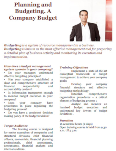 Company Budget - 6+ Examples, Format, Pdf | Examples