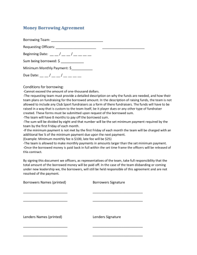 10+ Agreement between Two Parties for Money Examples - Format, Sample ...