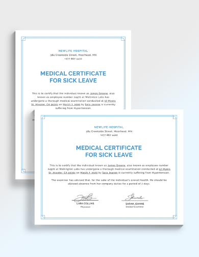 Medical Leave Certificate - 15+ Examples, Format, Pdf | Examples