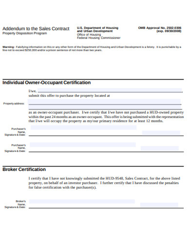 Sales Addendum - 18+ Examples, Format, Pdf | Examples
