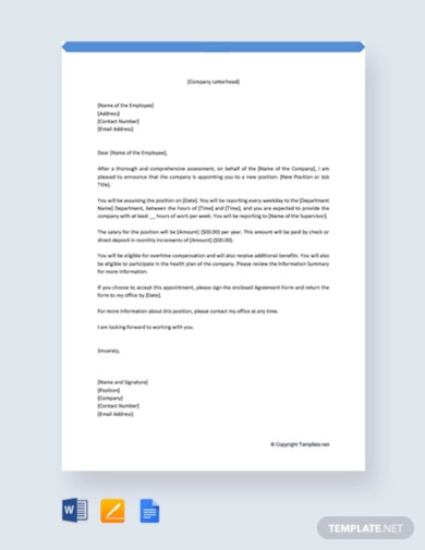 Sample Appointment Letter Format In Word Onvacationswall