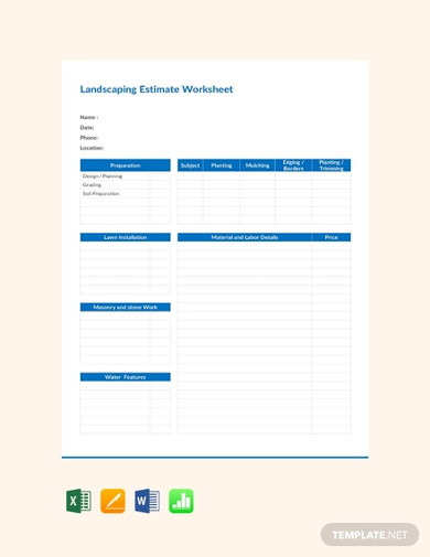 Landscape Estimate - 10+ Examples, Format, Pdf | Examples