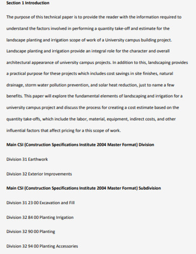 Landscape Estimate - 10+ Examples, Format, Pdf | Examples