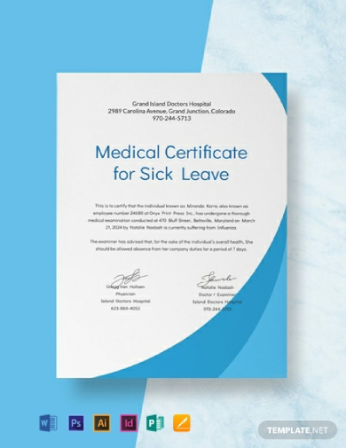 Medical Leave Certificate - 15+ Examples, Format, Pdf | Examples