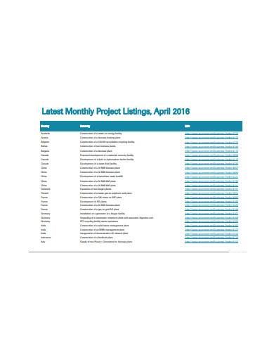 Project Spreadsheet - 6+ Examples, Format, Pdf | Examples