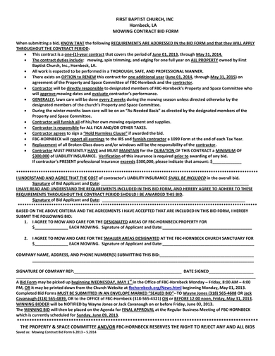 FREE 10 Lawn Care Contract Examples And Templates Download Now 