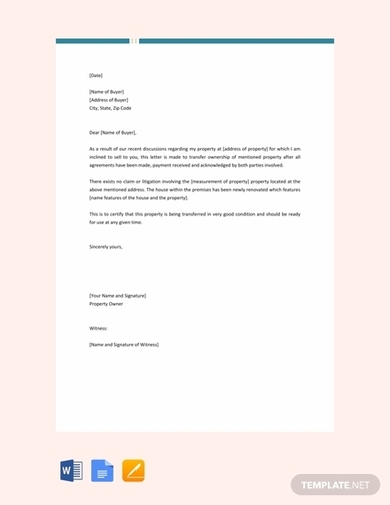 Ownership Transfer Letter 10 Examples Format Sample Examples