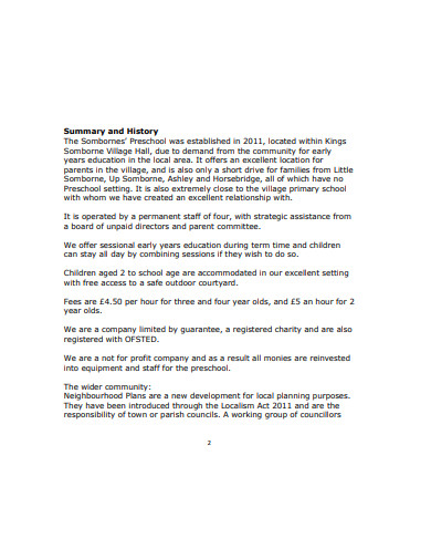 Preschool Business Plan - 5+ Examples, Format, Pdf | Examples