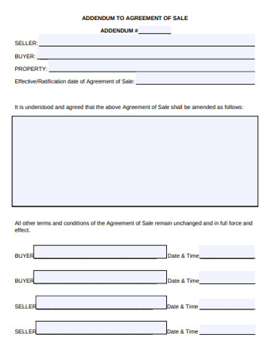 Sales Addendum - 18+ Examples, Format, Pdf | Examples