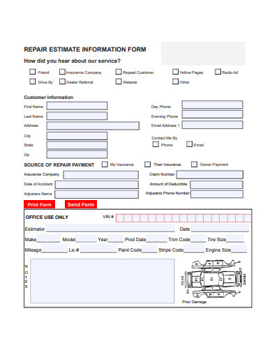 Service Estimate Template Database