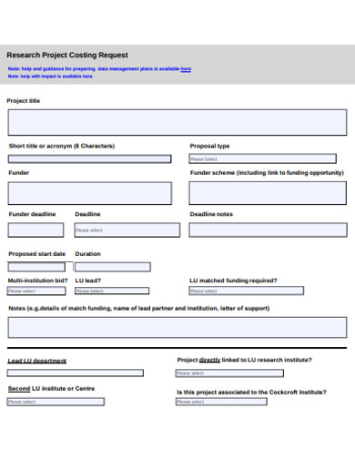 Project Costing - 12+ Examples, Format, Pdf | Examples