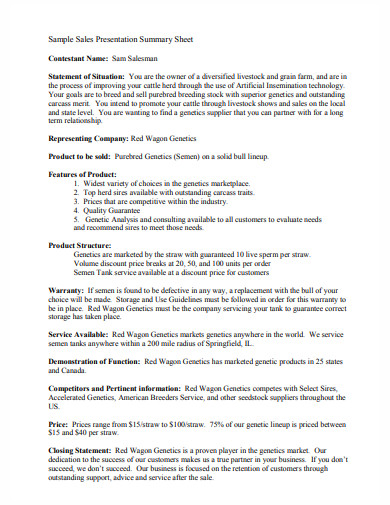 Sales Presentation 15 Examples Format Sample Examples