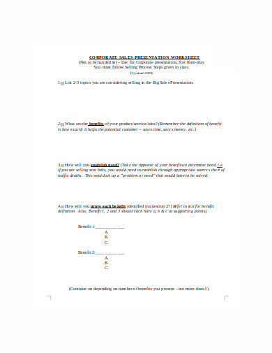 Sales Presentation - 15+ Examples, Format, Doc, PDF